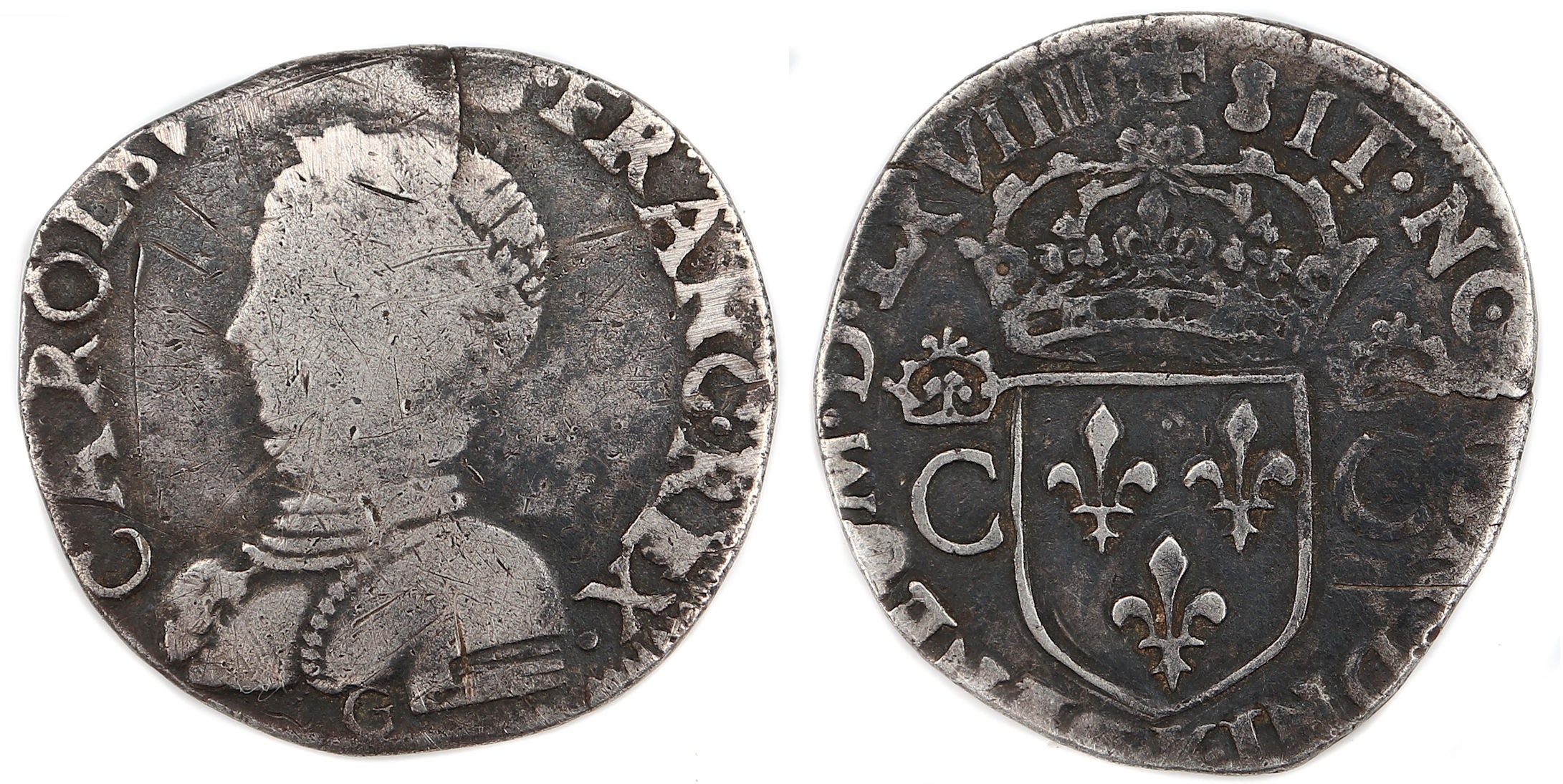 Charles VIIII Teston 1569 G